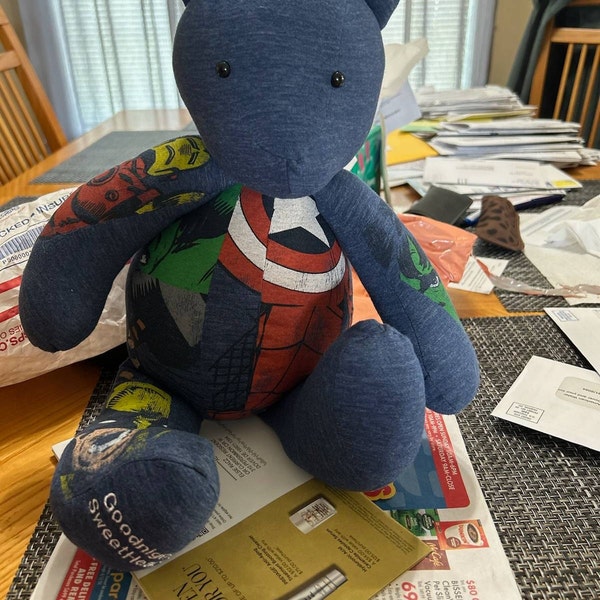 Memory Bear/shirt Bear/keepsake Bear/memorial Bear/memory Stuffed ...