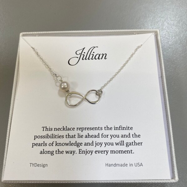 Infinity Pearl Necklace,infinity Necklace,figure Eight Charm,best ...