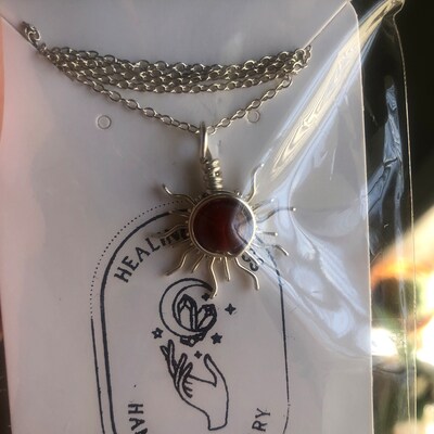 Sun Necklace/ Wire Wrapped Sun/ Handmade Wire Wrapped Sun /crystal ...