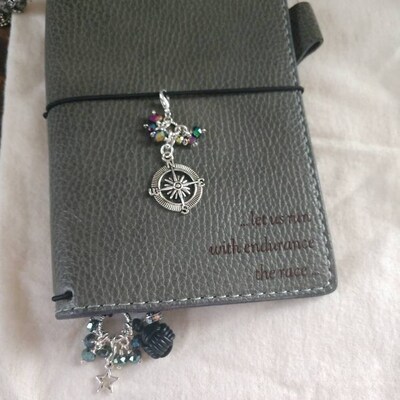 Wanderlust Travelers Notebook Charm Travelers Notebook - Etsy