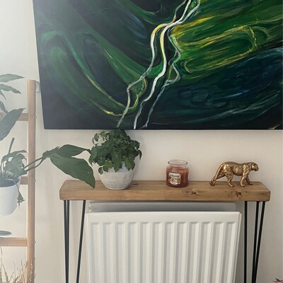 Rustic Radiator Shelf Console Table - Etsy UK