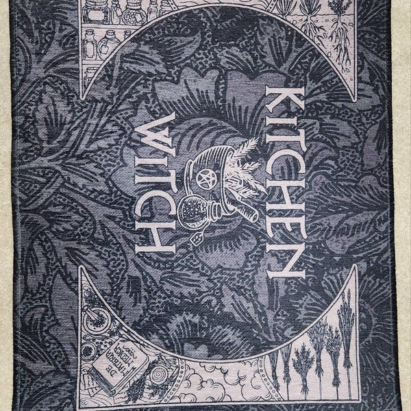 Kitchen Witch Rug, Witchy Non-slip Heavy Duty Floor Mat, Gothic Herbal ...