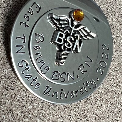 Personalized Nursing Pin / LPN BSN RN / Nurse Pin / Nursing Student ...