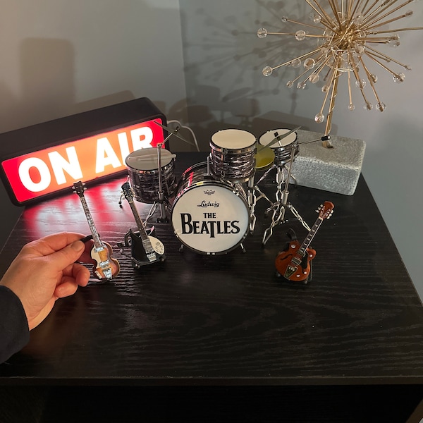 Miniature Beatles Instrument Set Accurate Reproduction of Guitars With ...