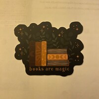 Books Are Magic Waterproof Sticker Bookish Laptop and Water Bottle ...