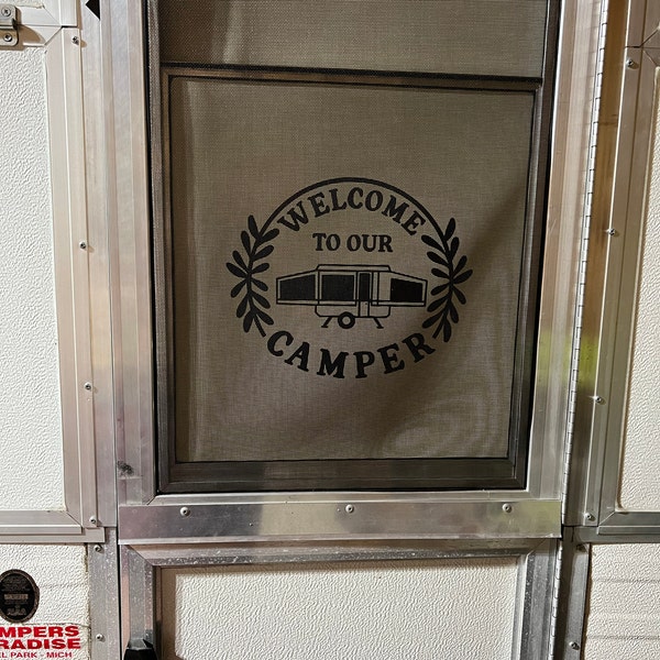 Pop up Camper Decal,welcome to Our Camp Pop up Decal, Camper Decal ...