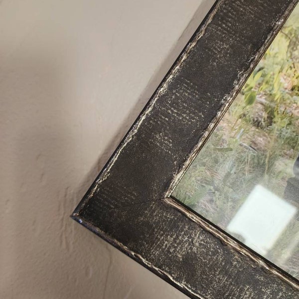 Foundry Industrial Picture Frame Grey Charcoal Silver Welded Steel Iron ...