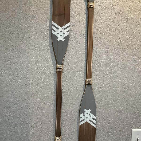 Handmade Boat Oars, Nautical Home Decor, Beach House Wall Art, Coastal ...