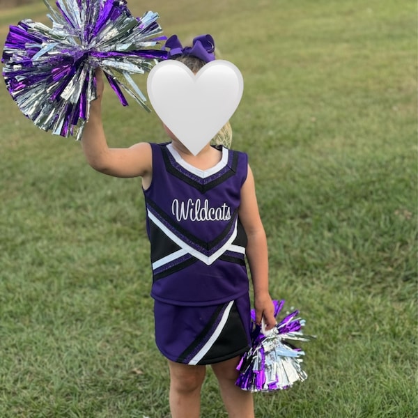 Navy & Gold Cheer Uniform, Customized Cheerleading Uniform, Girls Cheer ...