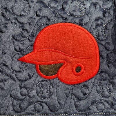 Baseball Helmet Applique Design. Baseball Helmet Embroidery Design ...