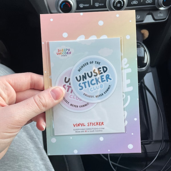 Unused Sticker Club Sticker Gift for Sticker Collectors, Sticker ...