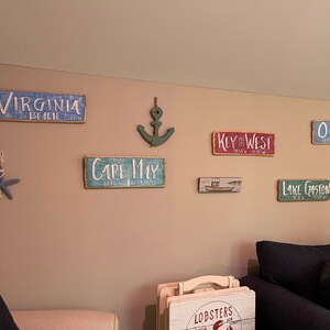 Distressed Custom Beach Sign Made to Order, Beach Décor, Personalized ...