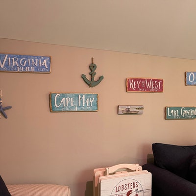 Distressed Custom Beach Sign Made to Order, Beach Décor, Personalized ...