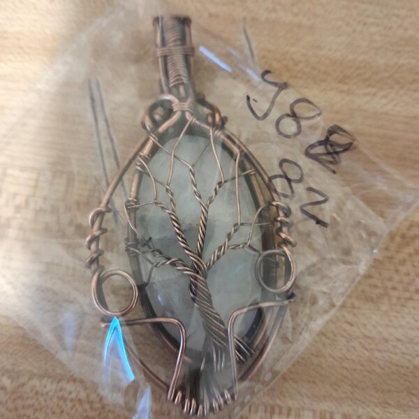 Ruby Pendant, Kashmir Red Ruby Tree of Life Copper Wire Wrapped Pendant ...