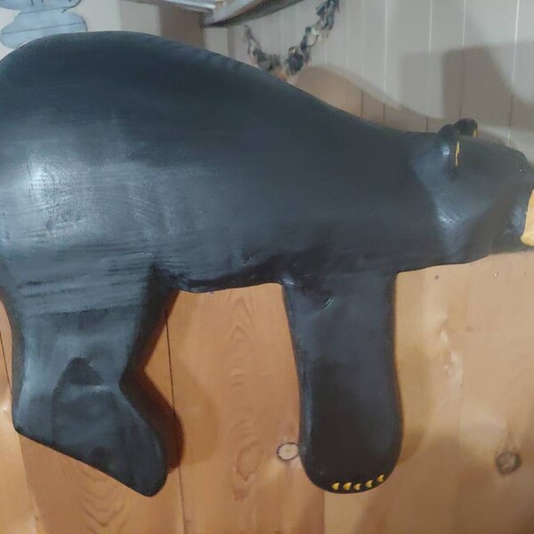 Chainsaw Carved Rail Bear - Etsy