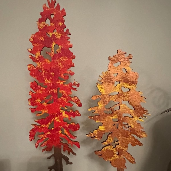 Decorative Freestanding Wood Trees in Various Sizes - Hand-painted ...