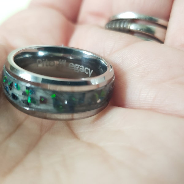 Memorial Ring With Hair Inlay, Keepsake Jewelry - Etsy