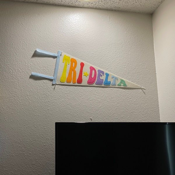Sorority Rainbow Pennant Flag - Etsy