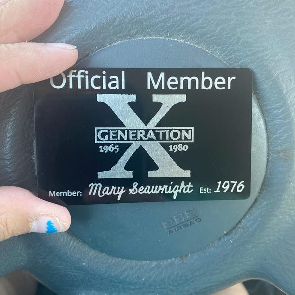 Official Genx Membership Card: A Nostalgic Tribute - Etsy