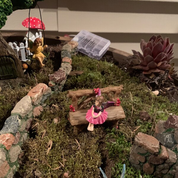 Mushroom Bench, Fairy Garden Bench, Mini Bench, Miniature Bench - Etsy