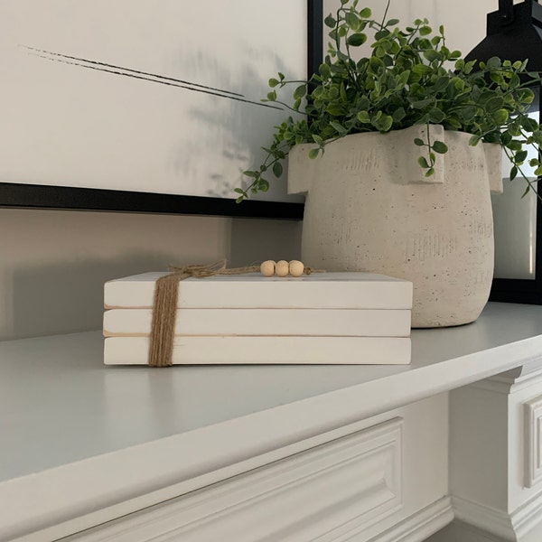 DIY - Wooden Stacked Books - DIY Crafts - Tiered Tray Book Set ...