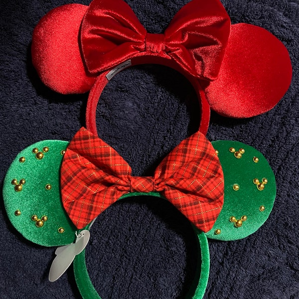 Red Disney Ears, Disney Ears, Red Velvet Ears, Disney Ears Headband ...