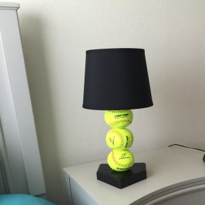 Softball Lamp. Made With Real Softballs. Yellow Balls. - Etsy