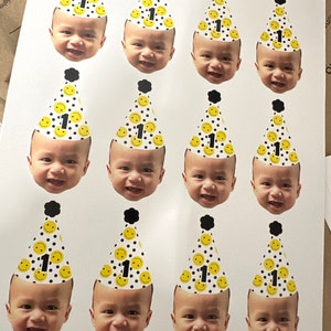 Cupcake Toppers Baby Face, Cupcake Photo ANY AGE, Birthday Decor ...