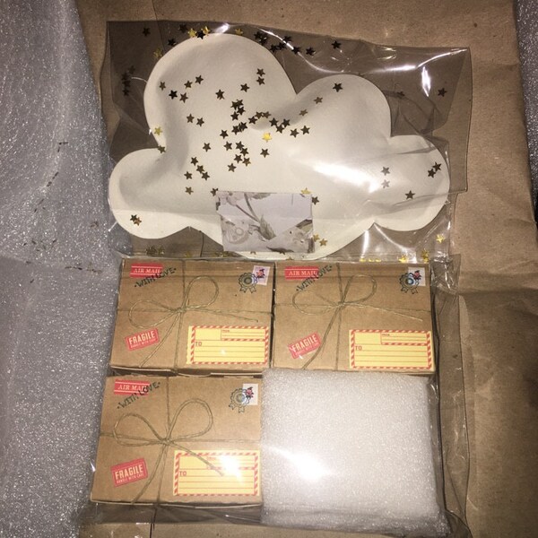 Packaging Cut Out in Shape of a Cloud. Clouds With Messages. Clouds of ...