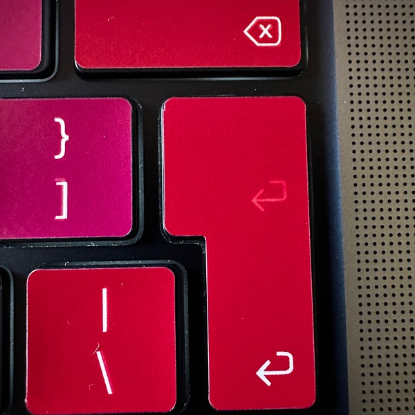 Vibrant Rainbow Mosaic Keys Sticker for MacBook Keyboard | Colorful ...