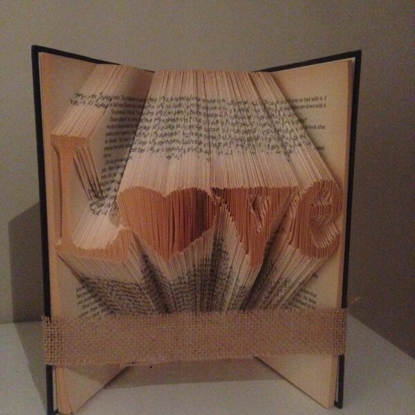 Book Folding Pattern Love With Heart - Etsy
