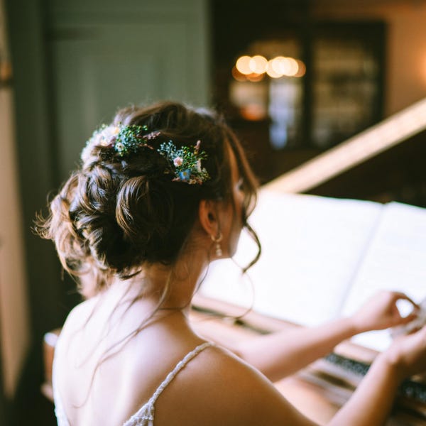 Meadow Flower Hair Comb & Pins: Wildflowers Anemone Bridal Headpiece ...