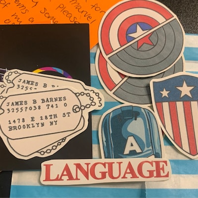 Captain America Sticker Set - Etsy