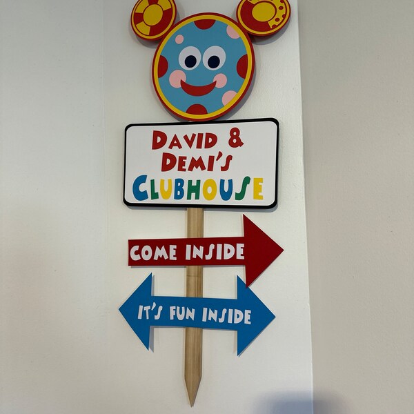 Personalized Mickey Mouse Clubhouse Party Sign - Etsy