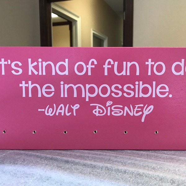 Disney Medal Holder - It's Kind of Fun to Do the Impossible. - Medium ...