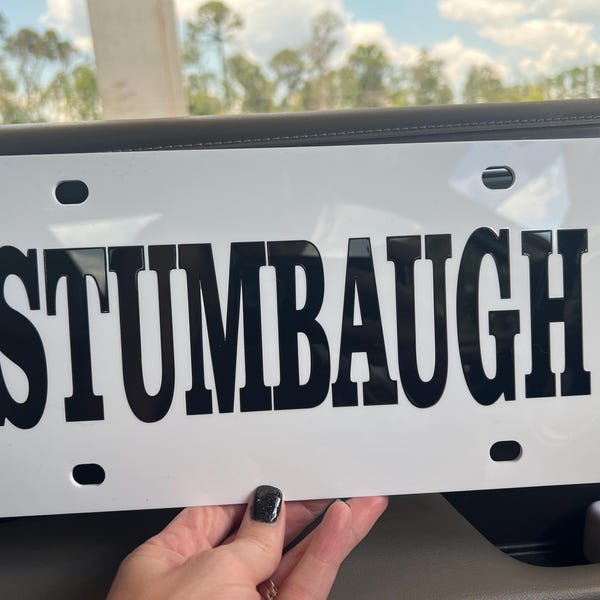 Custom License Plate! Laser Cut Acrylic! Durable! See What I Can Make ...