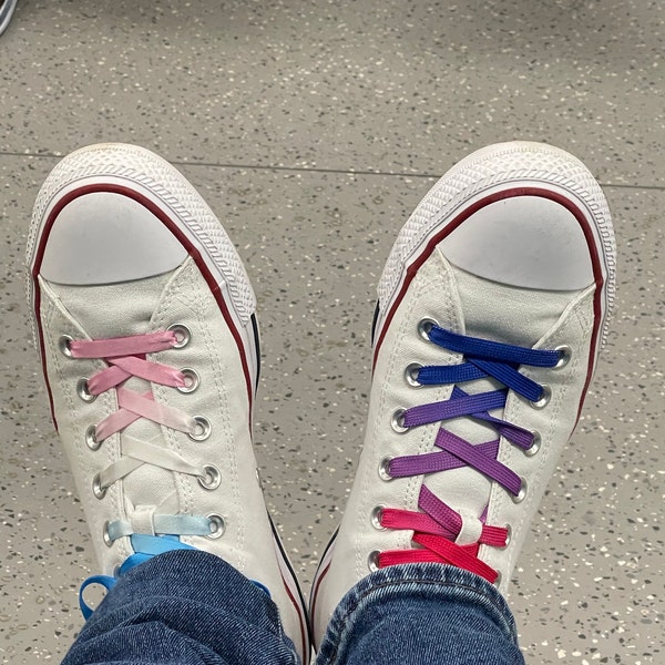 Transgender Pride Shoelaces — Subtle LGBT Pride Accessory Pride Flag ...