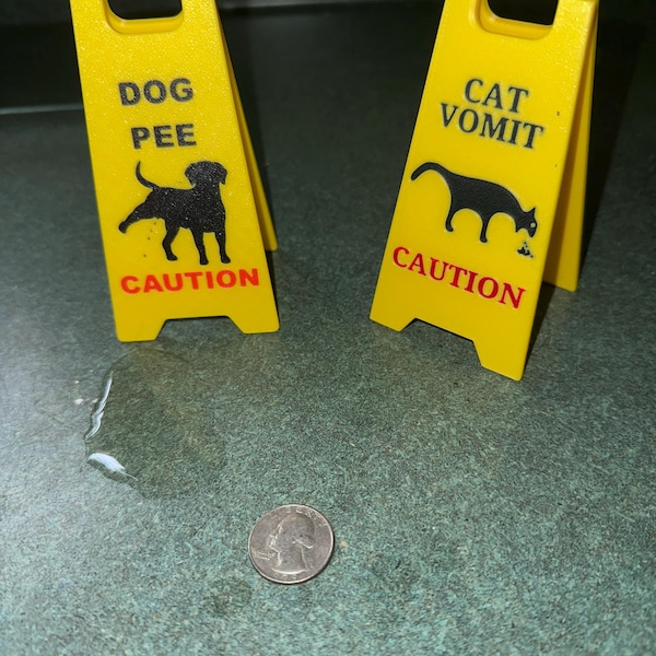 5-inch Cat Vomit Sign - Etsy