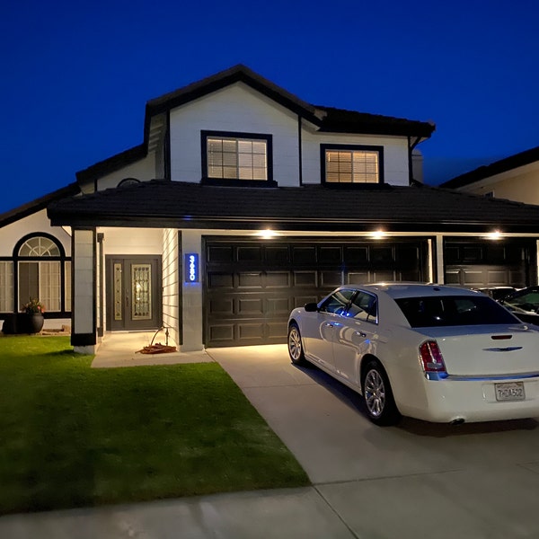 XL Vertical Lighted Address Sign, Address Plaque, Large Modern ...