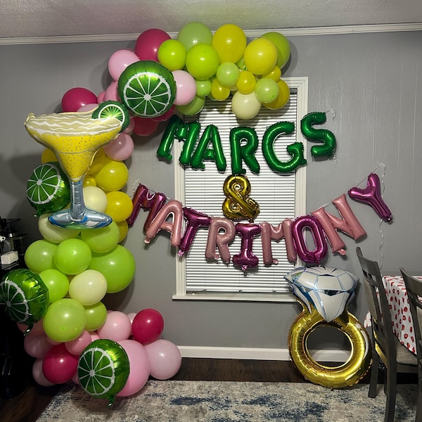 Margs and Matrimony Bachelorette Party Margarita Balloons Margs ...