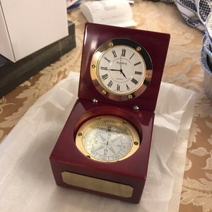 Personalized Nautical Compass Clock Desk Supplies Fathers Gift ...