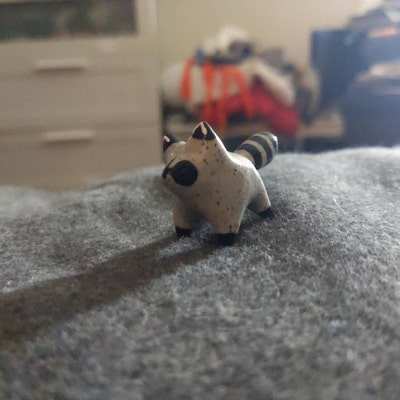 Made to Order Standing Raccoon Totem, Clay Raccoon Figure, Handmade ...