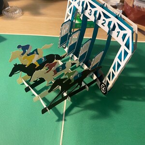 Horse Racing, 3-d Pop up Card, Popup Card, 3d Popup Card, Poppin Paper ...