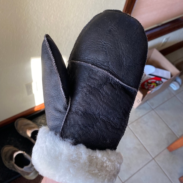 Sheepskin Shearling Mittens - Etsy