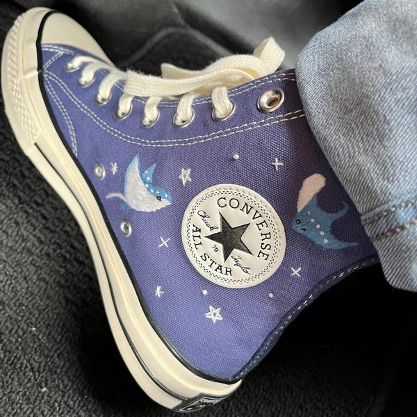 Custom Embroidered Converse High Tops, Custom Converse Chuck Taylor ...