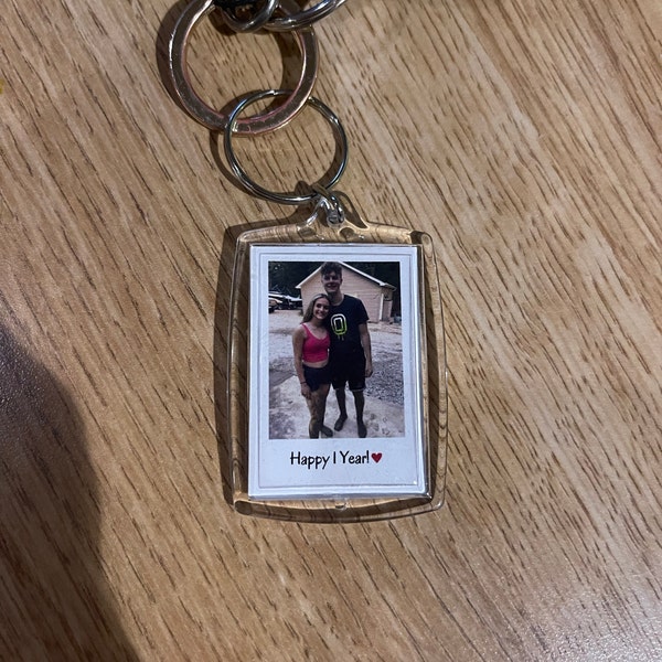 Custom Personalized Photo Keychain, Personalized Keychain, Anniversary ...