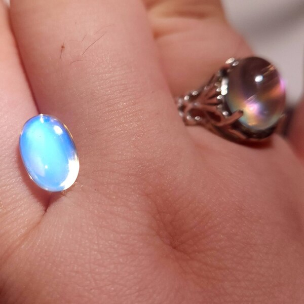 Rare Royal Blue Round Moonstone - Etsy