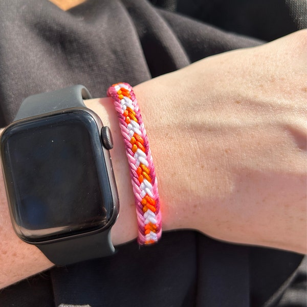 St. Patrick's Day Necklace, Hand-woven Satin Thread Flat Braid in Green ...