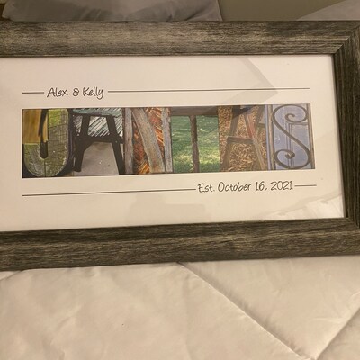 Unique Wedding Gift Idea, Framed Last Name Gift, Alphabet Photography ...