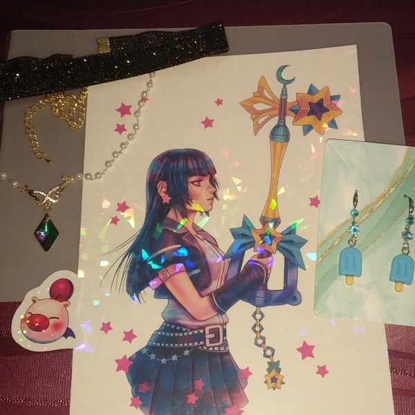 Kingdom Hearts - Holographic Vinyl Stickers Pack - Aqua Ventus & Terra ...